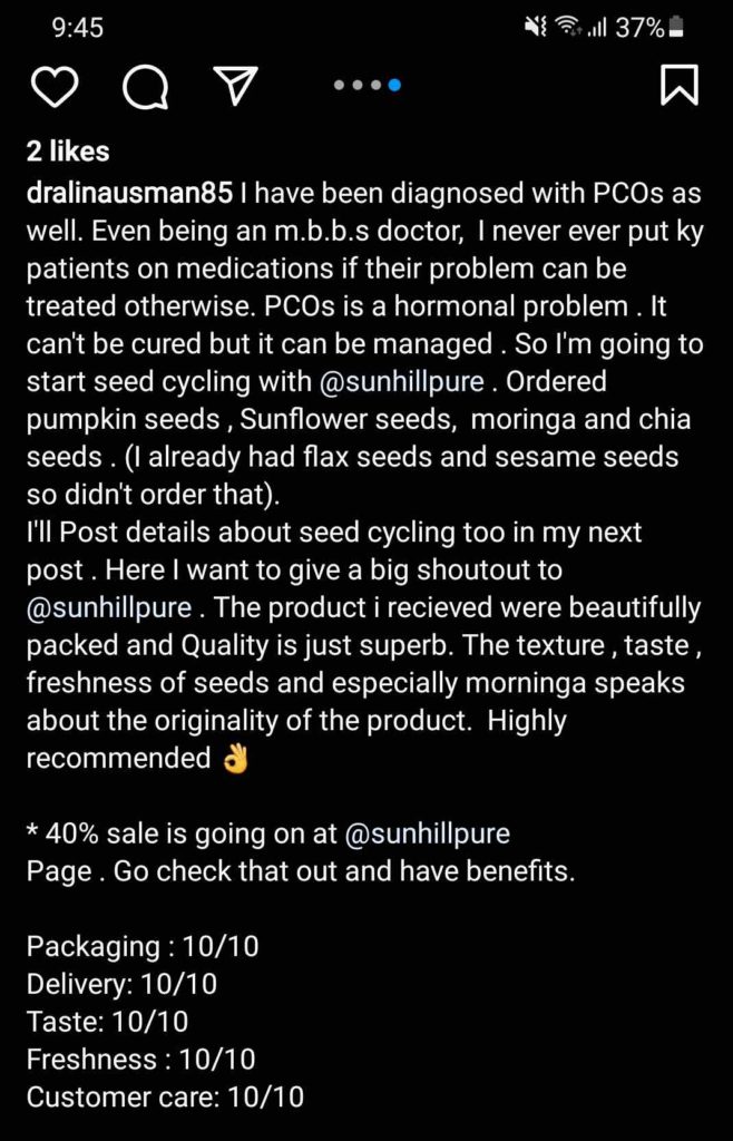 PCOS Seed Cycling Package - Sunhill Pure